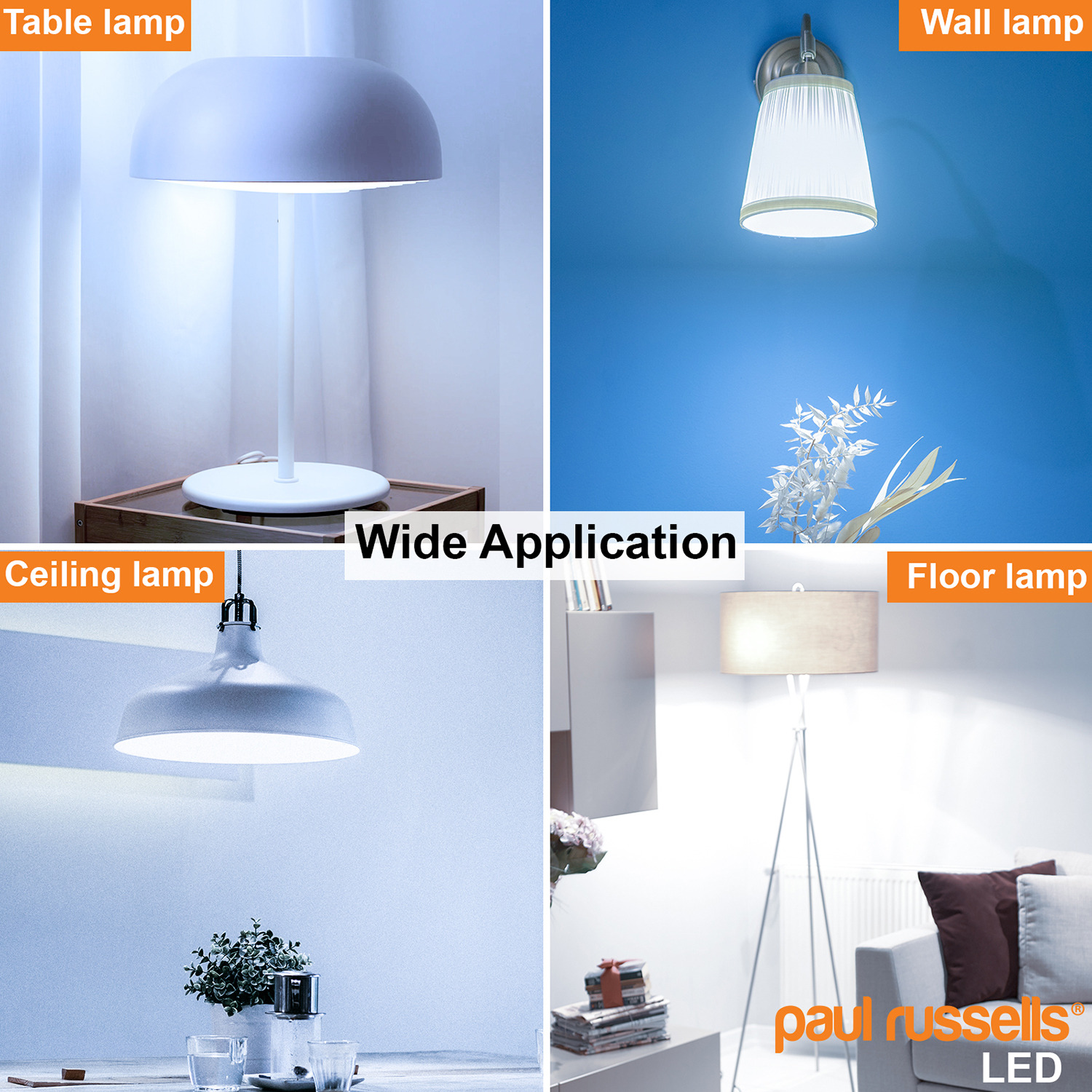 60w LED GLS Non-Dimmable E27 Day Light 6500K Bulb