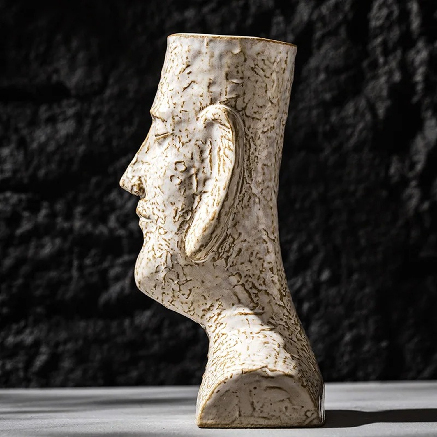 Small Nordic Abstract Ceramic Face Detail Vase
