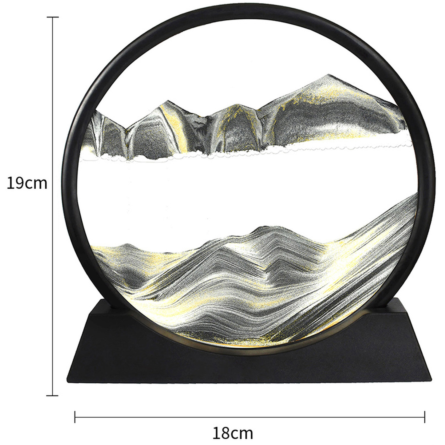 7-Inch 3D Moving Sand Art with Rotating Frame