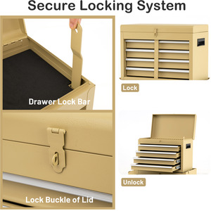 Tool Storage Cabinet with Lockable Wheels