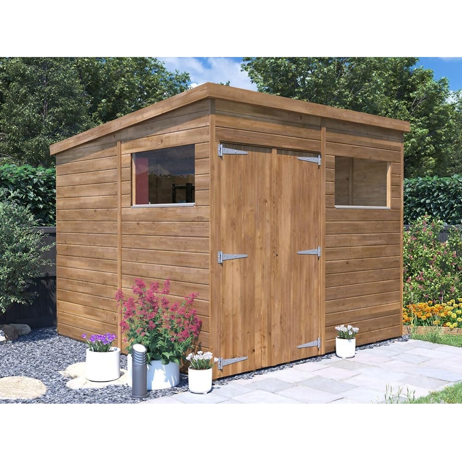 6x8ft Dunster House Wooden Storage Shed With Window