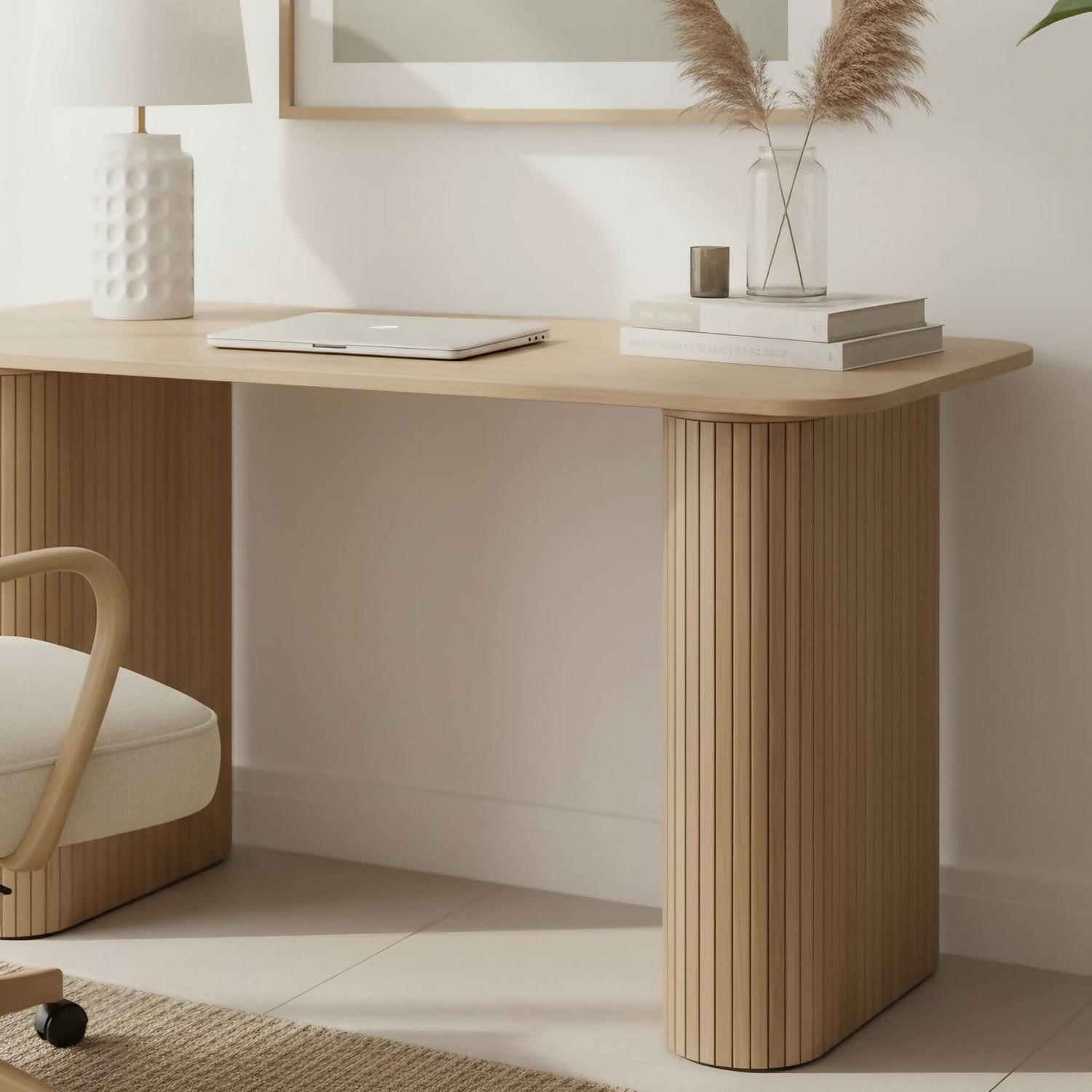 Monroe Oak Effect Modern Style Home Office Writing Desk