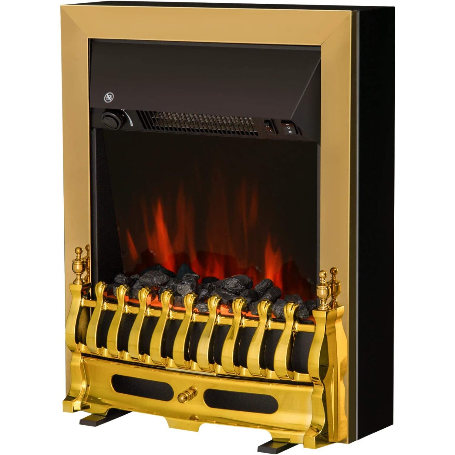 LED Flame Electric Fire Place-Golden