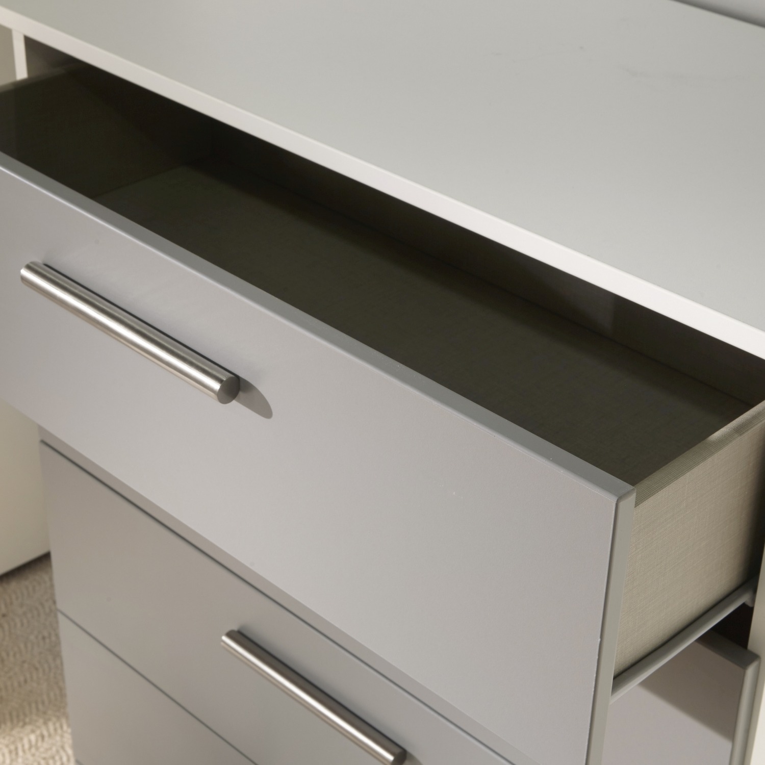 Contrast Ready Assembled 4 Drawer Deep Chest