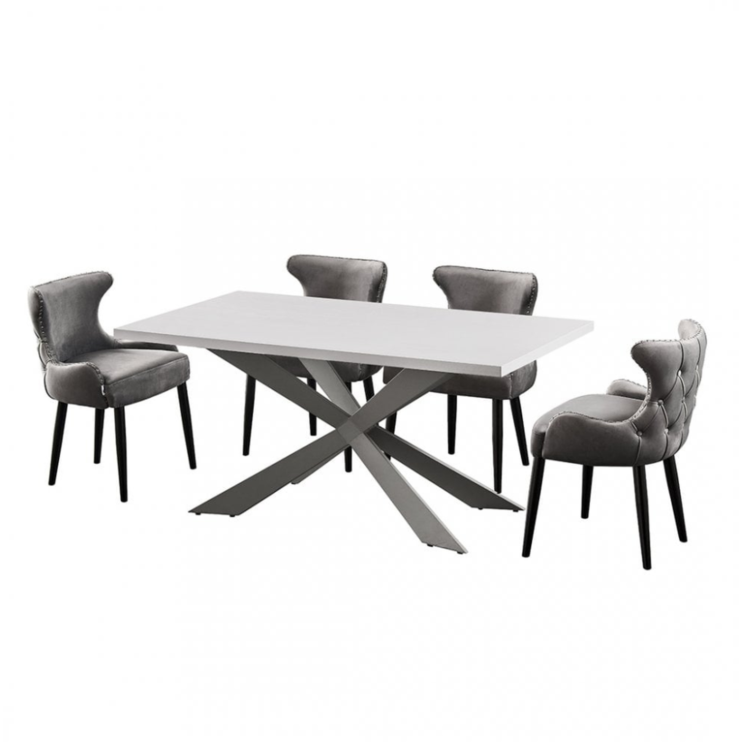 Oxford Duke LUX Dining Set with a Table and 4 Chairs