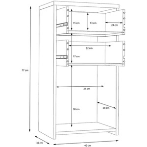 Best 2-Drawer 1-Door Chest