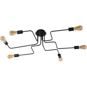 Lester Classic Flush Ceiling Light Black