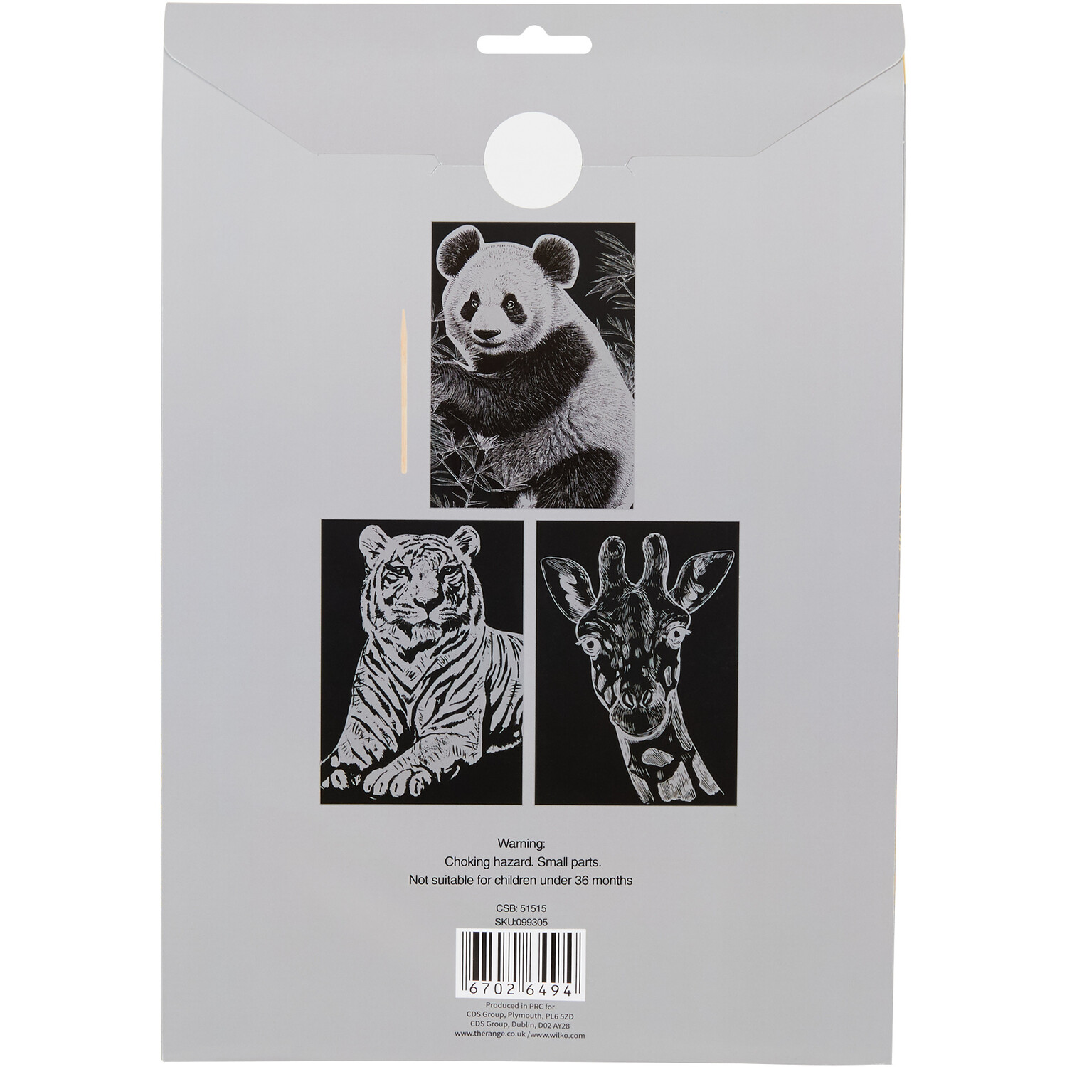 Art Studio Assorted Animals Metallic Scratch Art