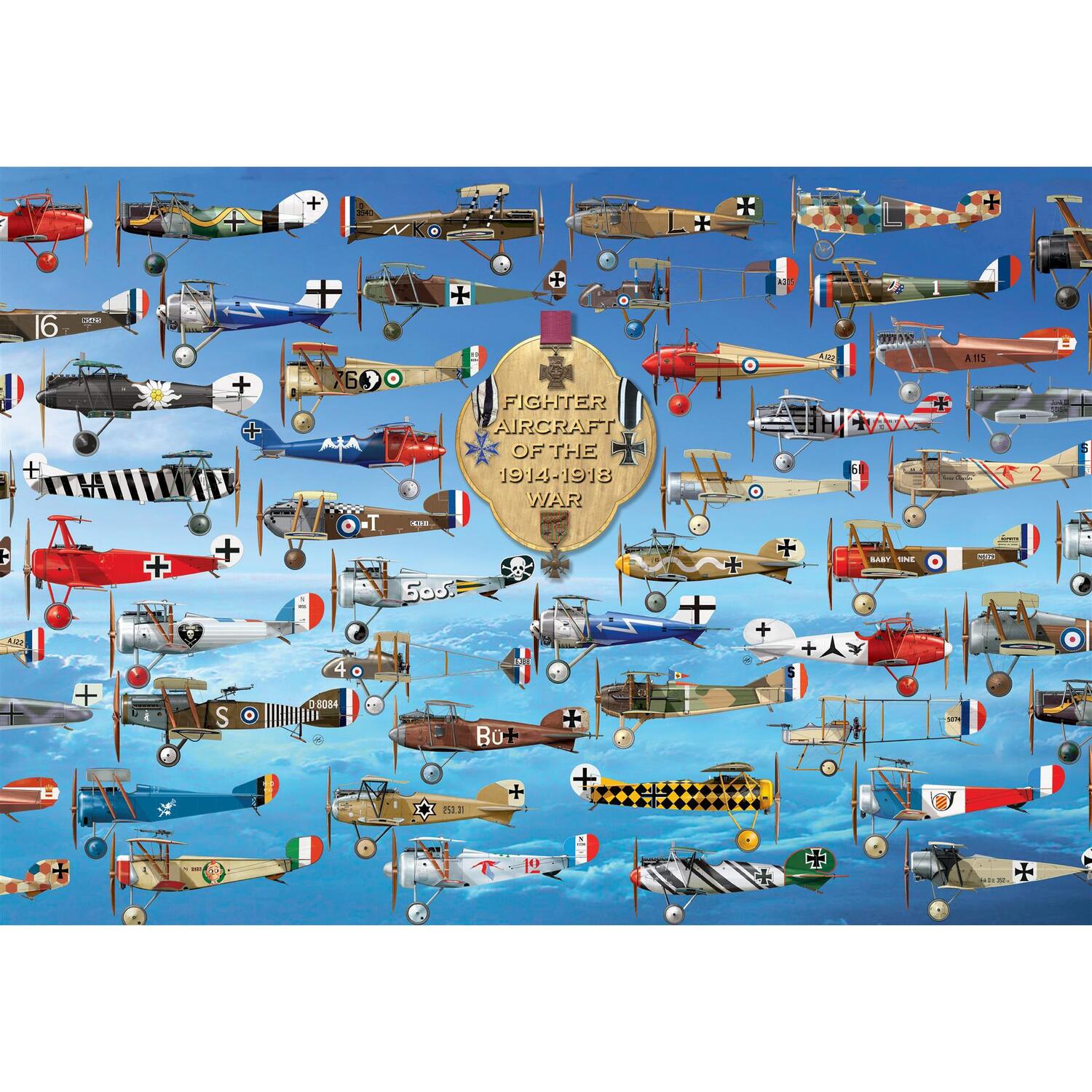 Fighter Aircraft of WW1 1000 Piece Jigsaw Puzzle