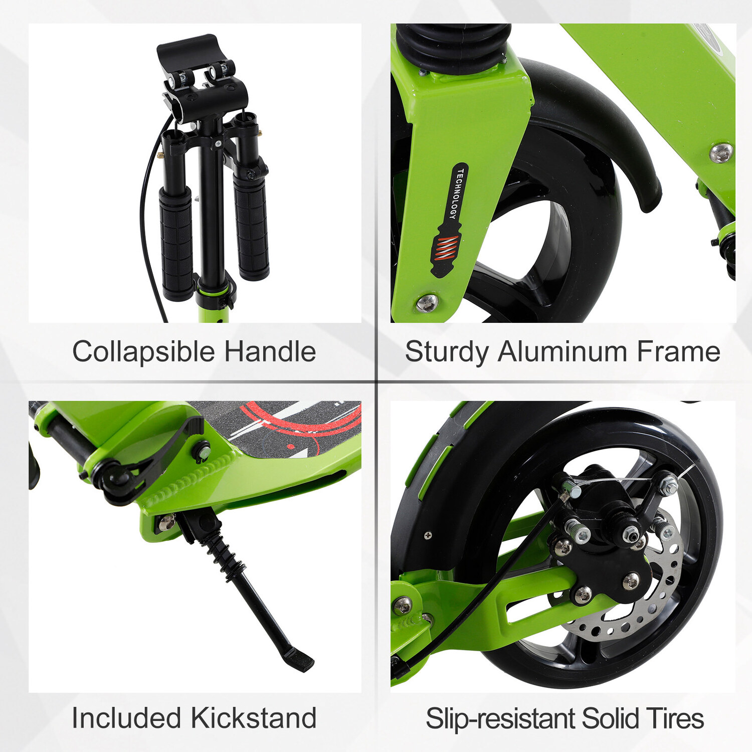 HOMCOM Foldable Adult Kick Scooter