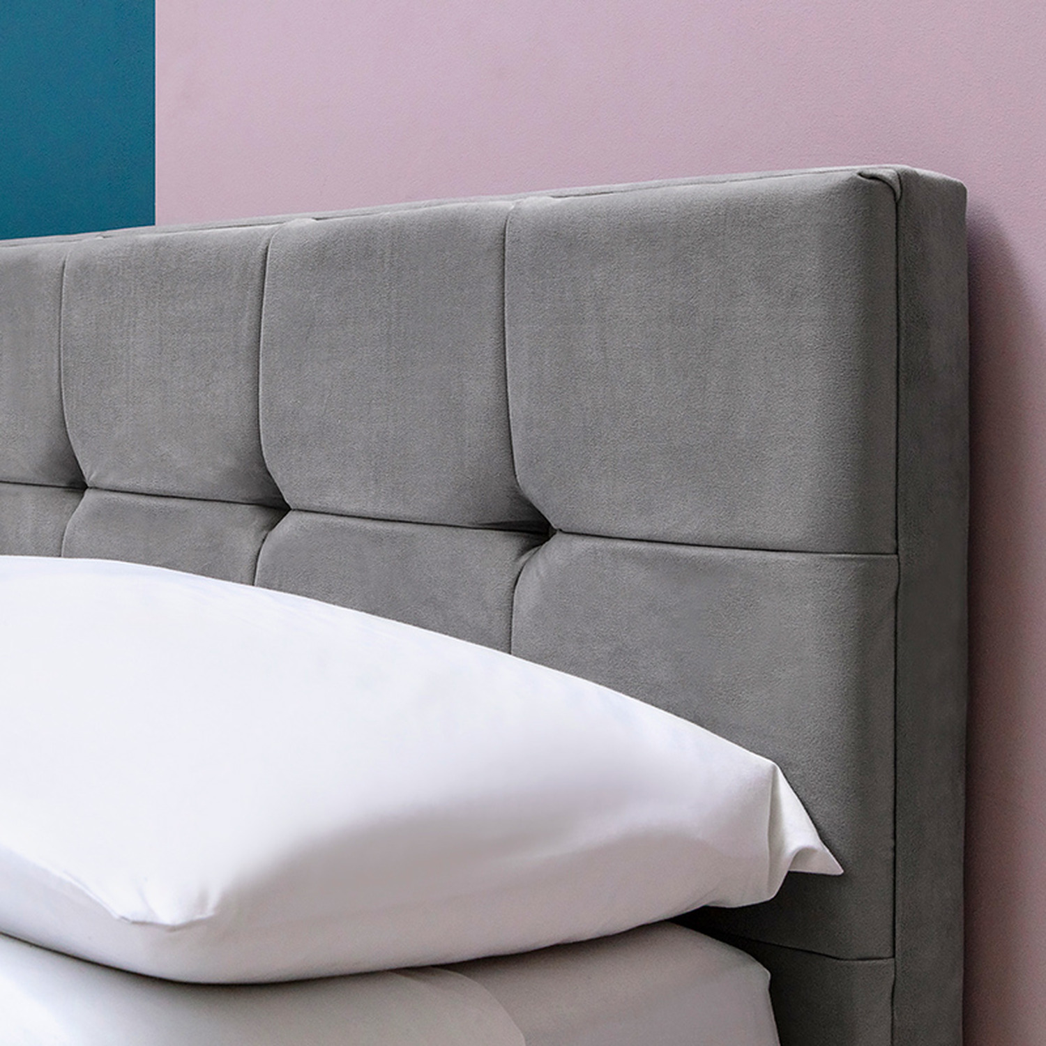 Highclere Grey Velvet Bed Frame