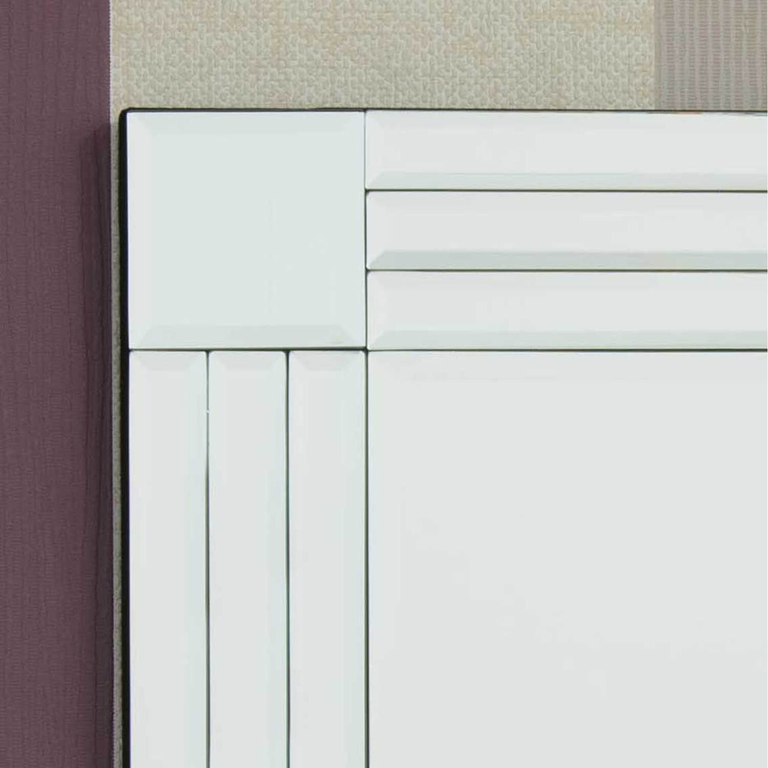 MirrorOutlet Rydal Triple Edge Square Corners Mirror 68 x 59