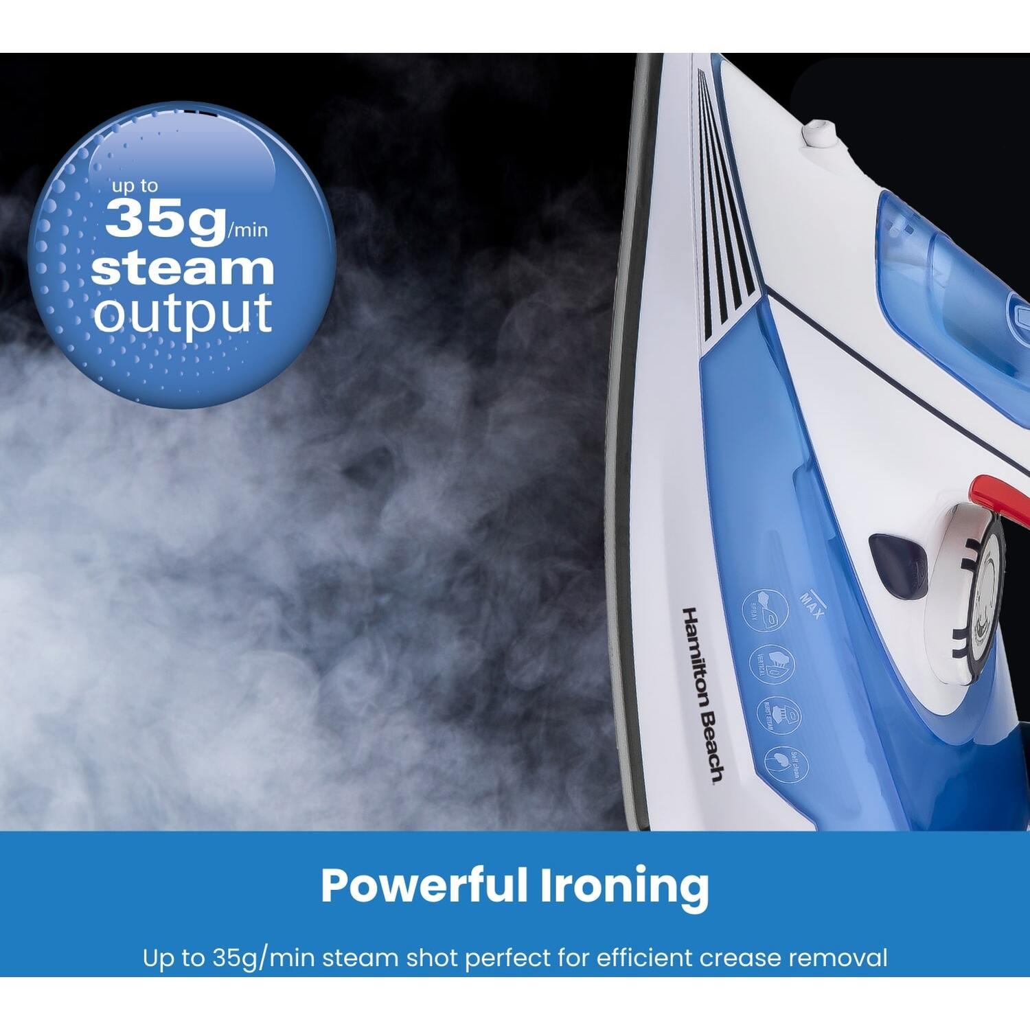Pro SteamMax 3000W White and Blue Steam Iron