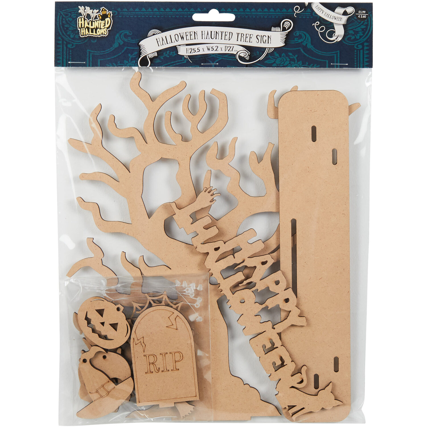 Happy Halloween Haunted Tree Sign