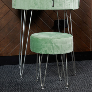 French Riviera Velvet Dressing Table with LED Mirror