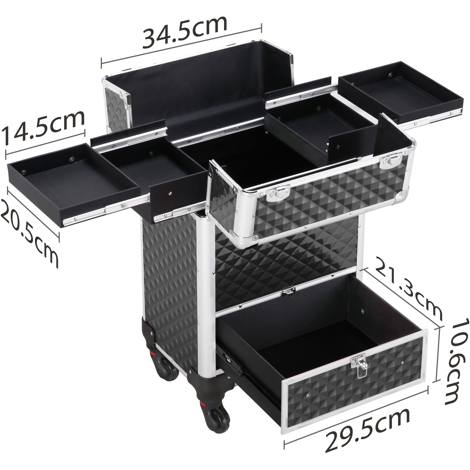 Small Makeup Case with Wheels