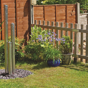 Primrose 3 Tier Stainless Steel Tube Water Feature Fountain with LEDs