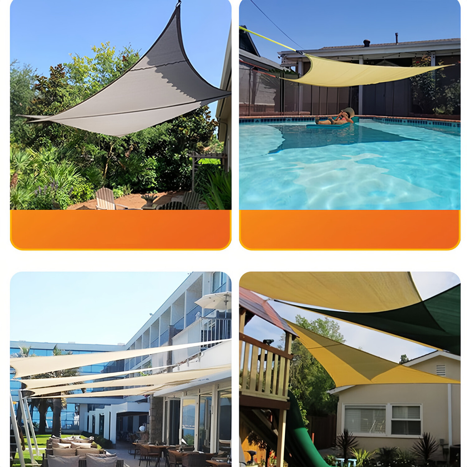 Colour Outdoor Garden Sun Shade Sail