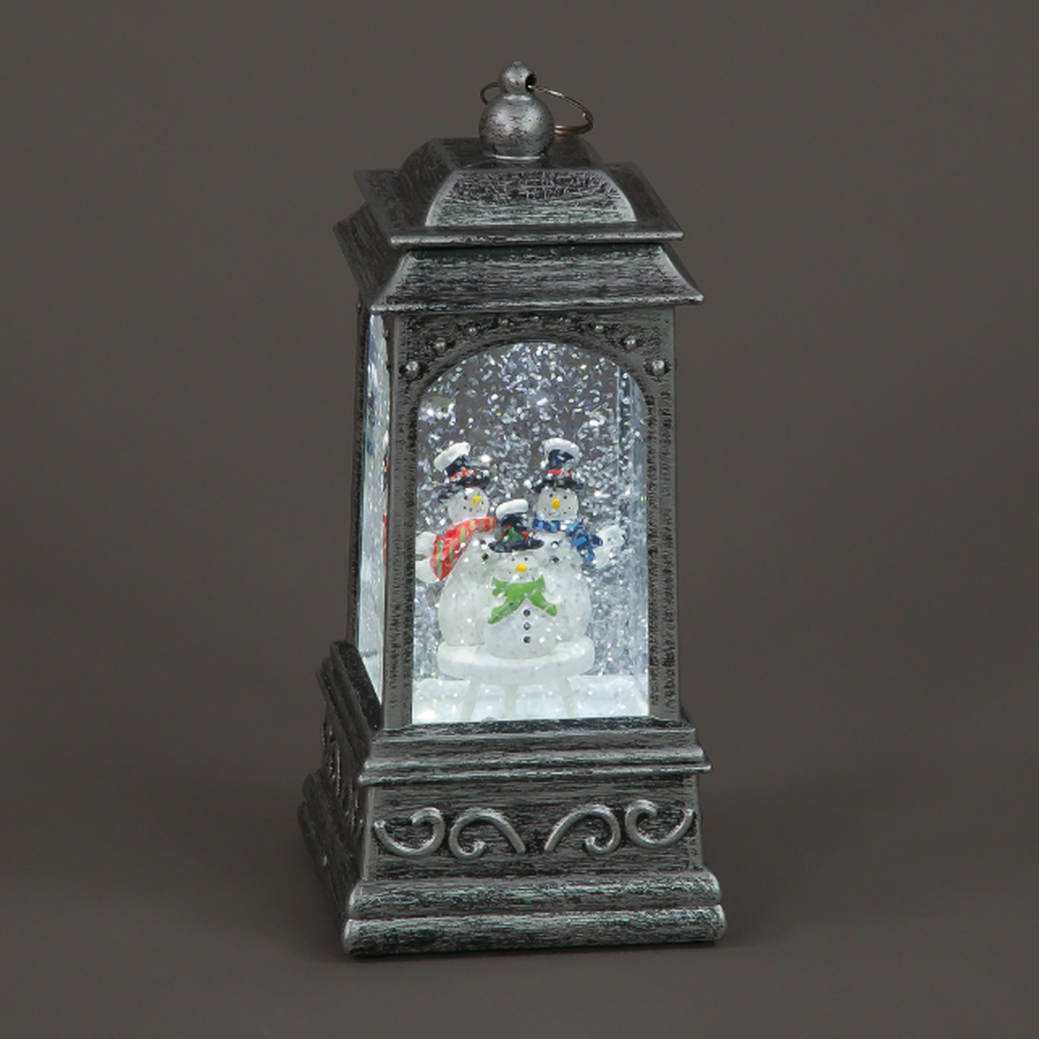 SnowTime Water Lantern with Snowmen Ice White LEDs