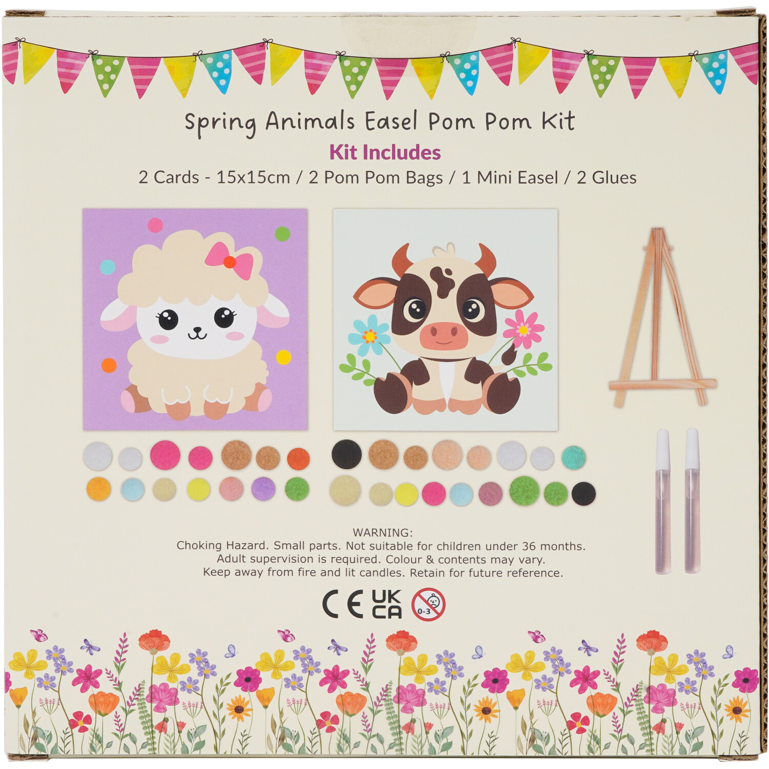 Spring Animals Easel Pom Pom Kit