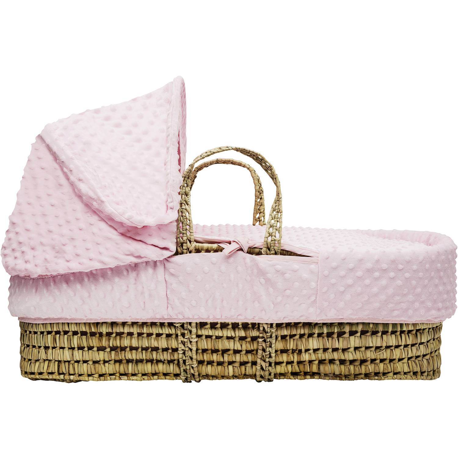 Pink Dimple Moses Basket