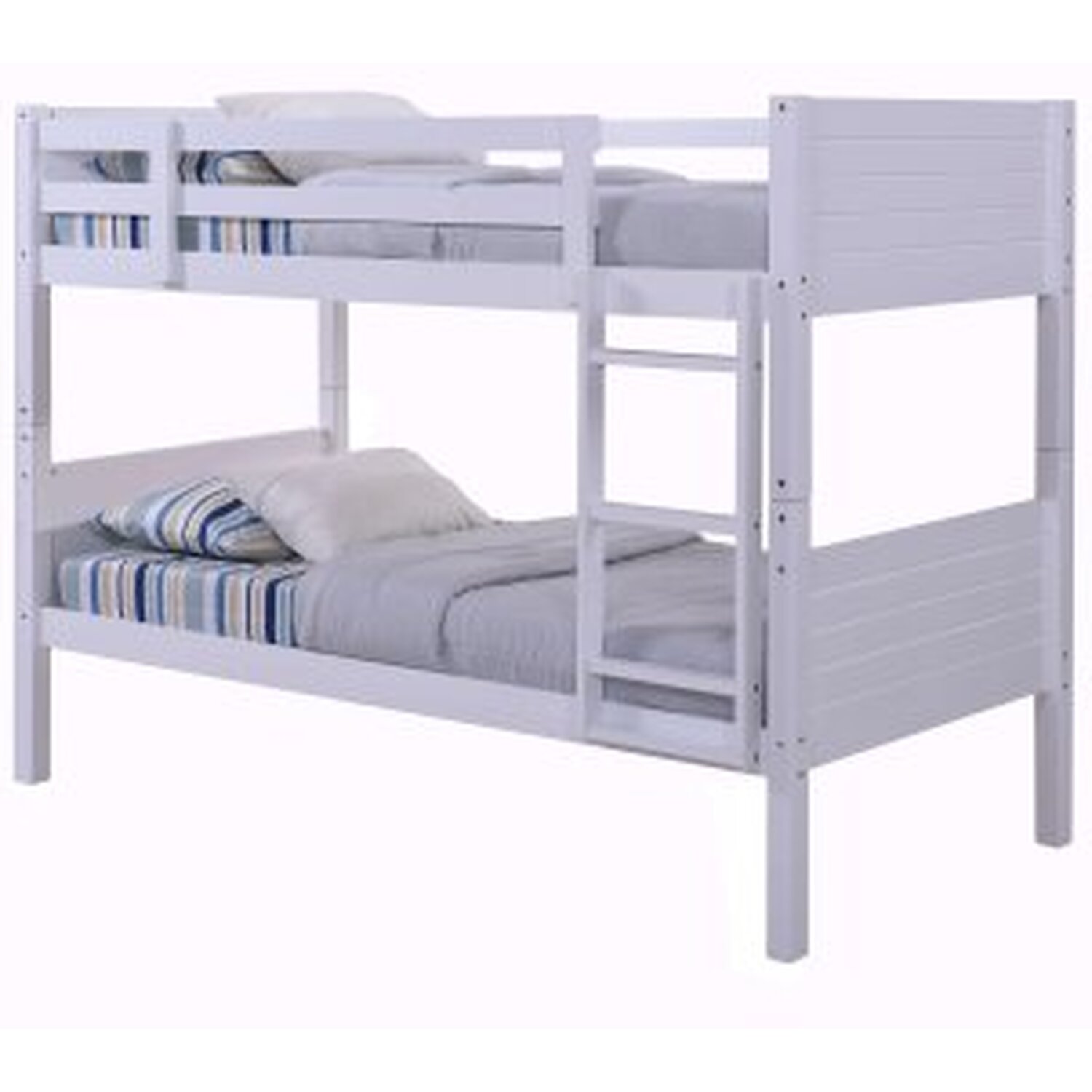 Lala White Wooden Bunk Bed, Converts into 2 Beds