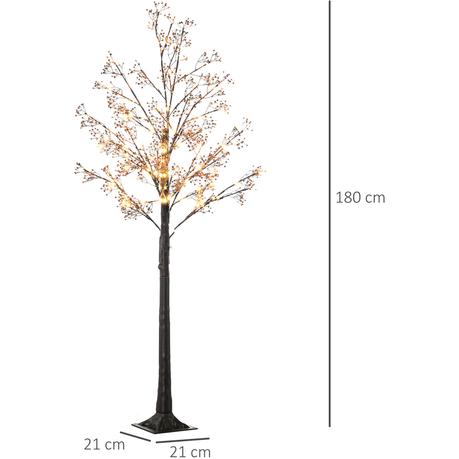 HOMCOM Artificial Gypsophila Tree with Lights Baby Breath Flowers
