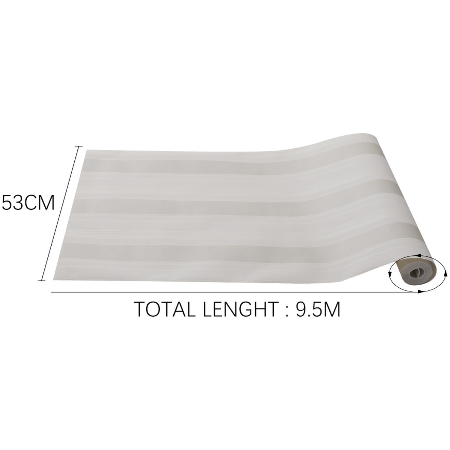 9.5M Easy Rip down Vertical Stripes Non-Woven Fabric Wallpaper