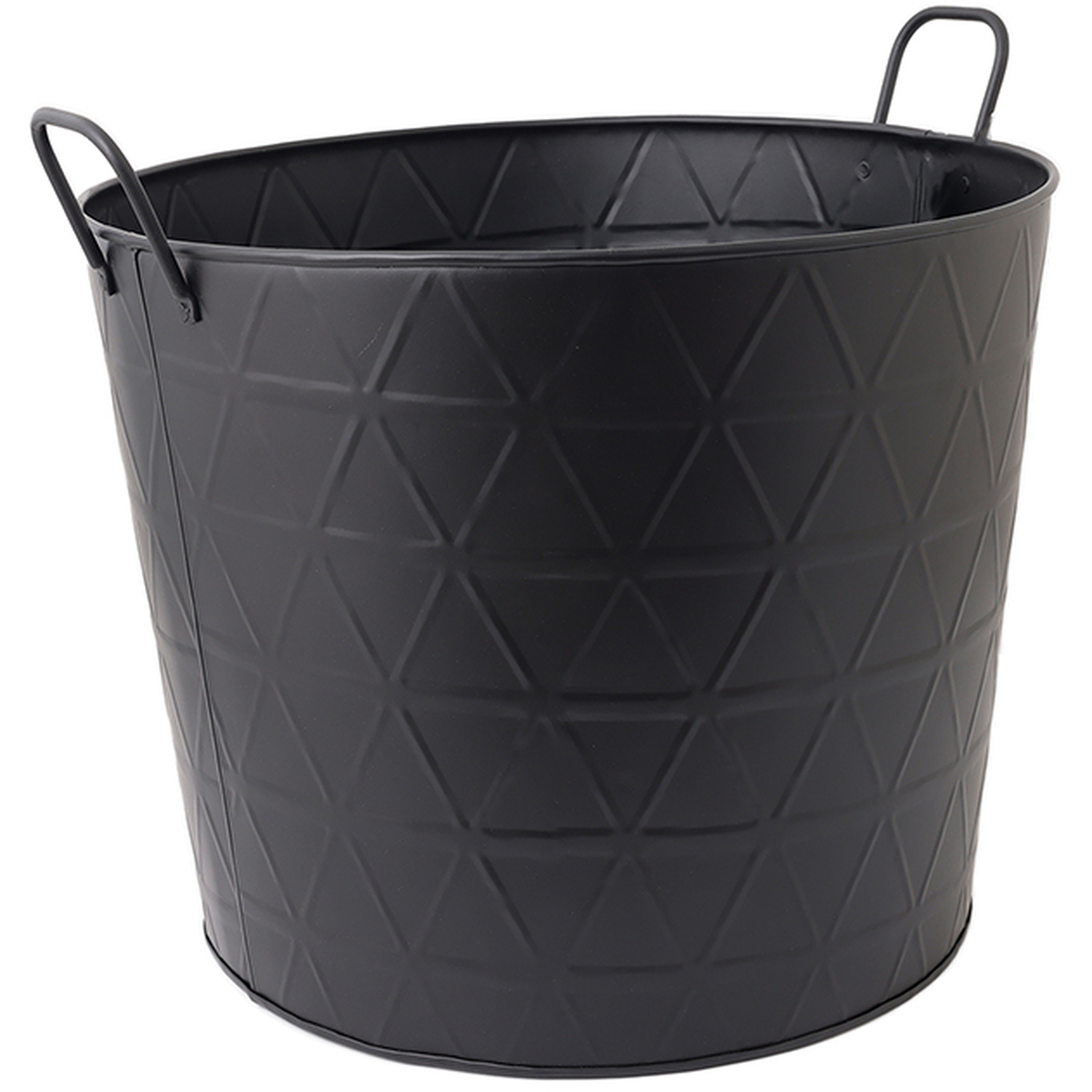 Yew Fireside Log Bucket Contemporary Design Iron Matte