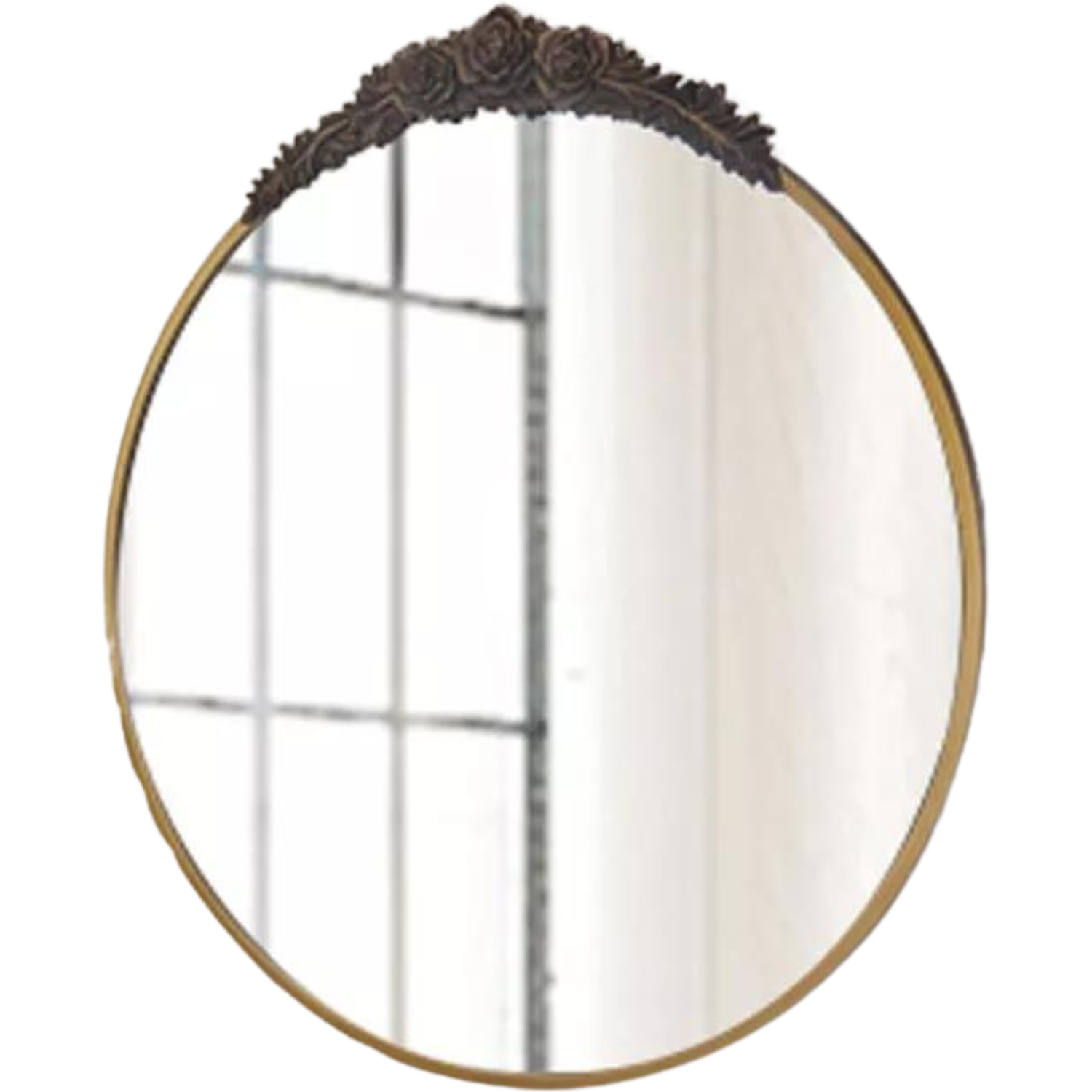 Round Embossed Retro Wall Mirror