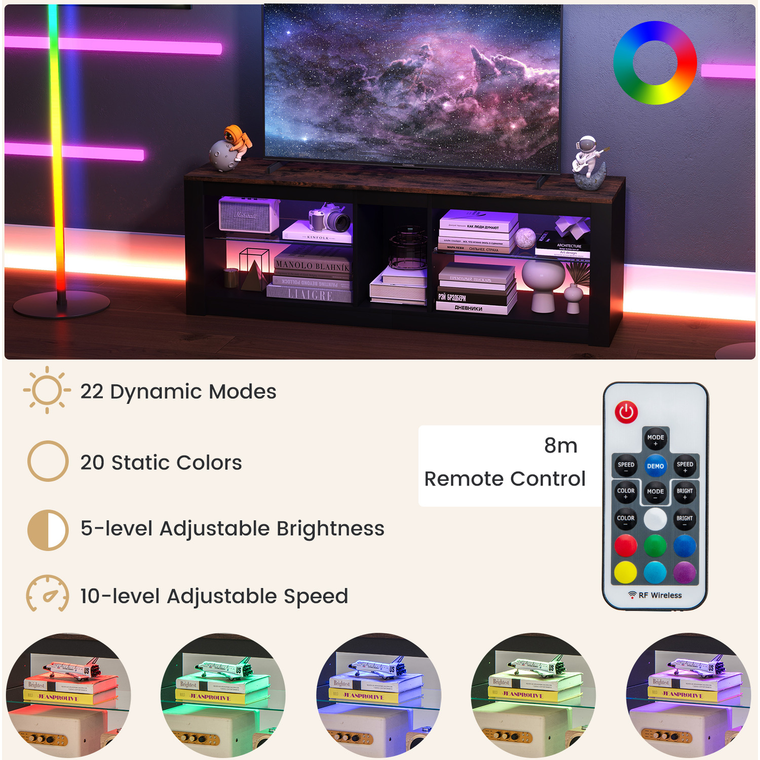 TV Stand with LED Light
