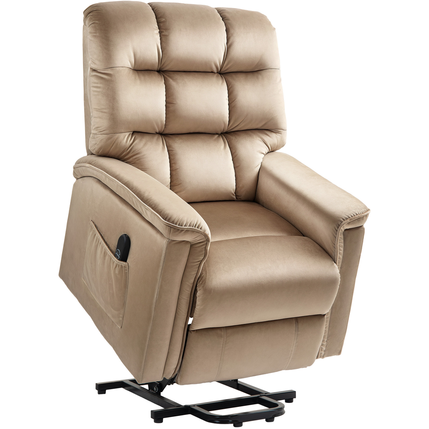HOMCOM Power Lift Recliner Chair for Elderly with Side Pockets Velvet