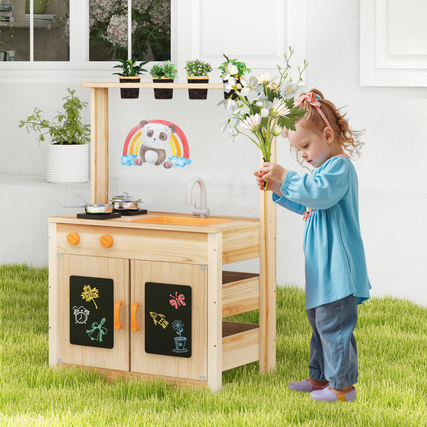 Kids Outdoor Kitchen Playset