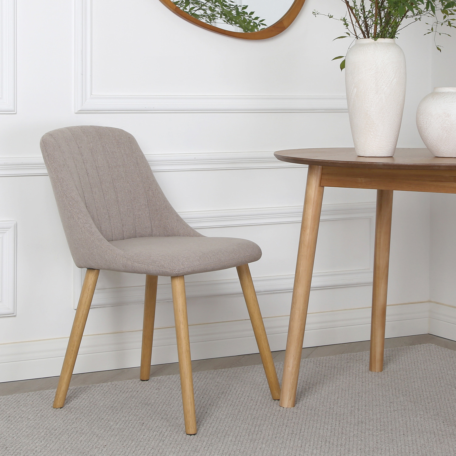 Premium Textured Linen Emilia Dining Chairs