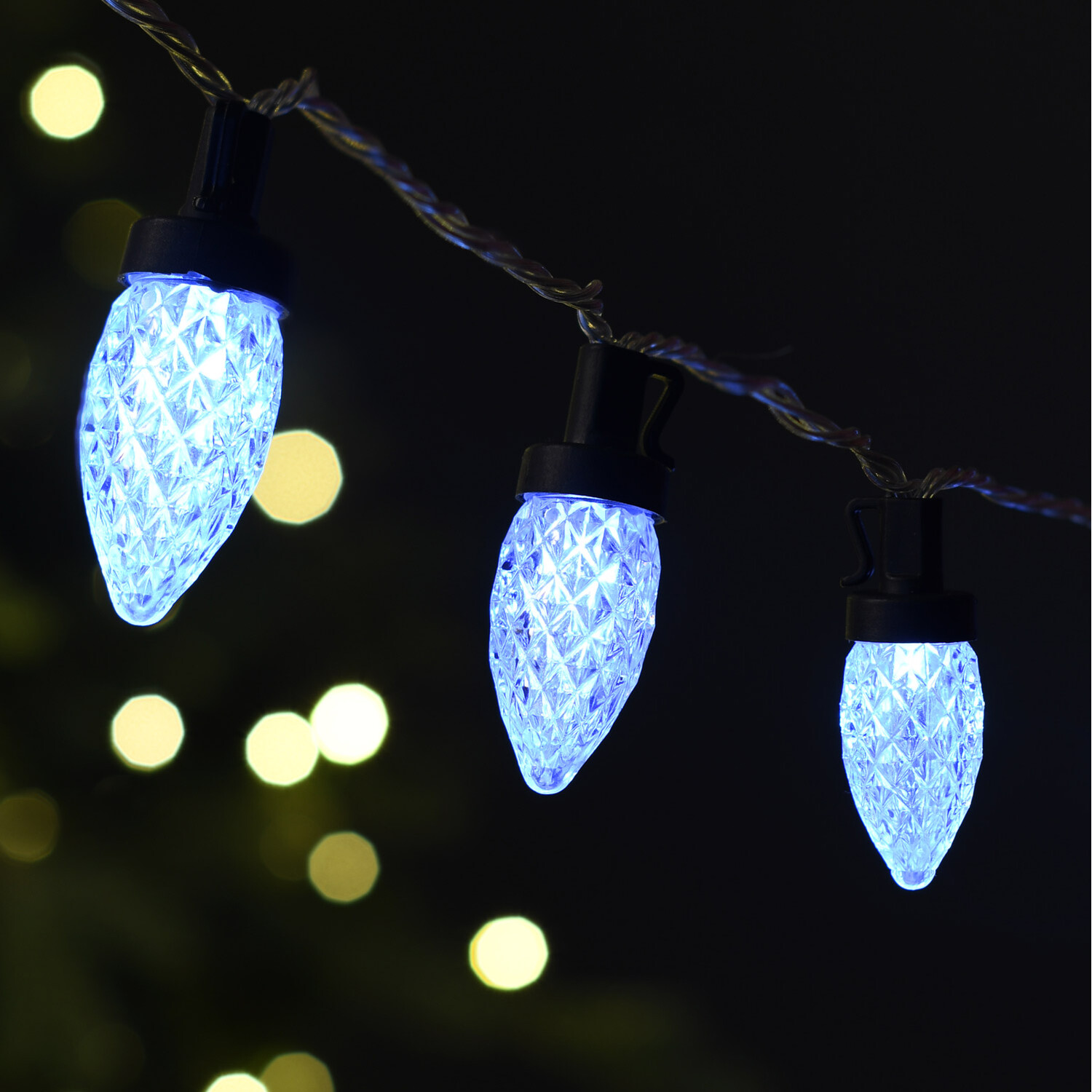 100 LED White Cone Light Chain