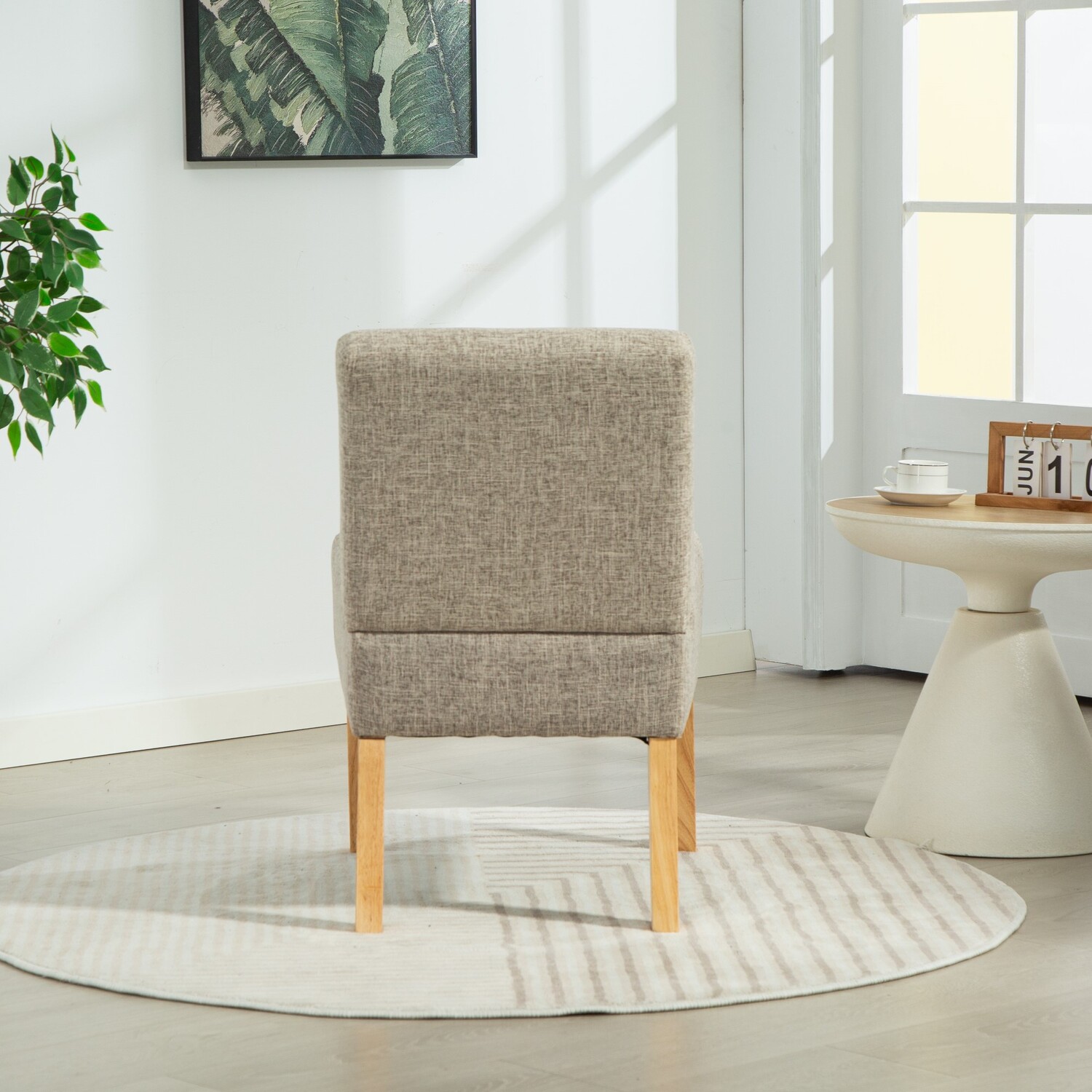 Selina Fabric Armless Accent Chair