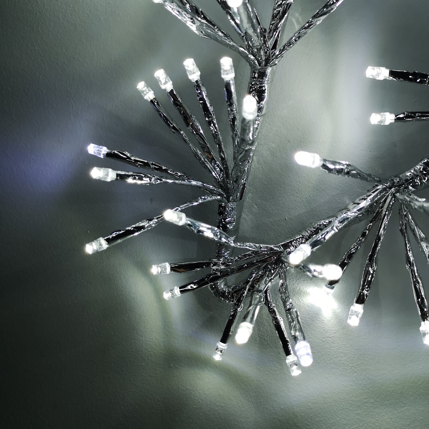 60cm Premier Twinkling LED Silver Star Silhouette