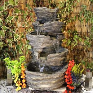 5 Tier Stone Rock Effect Water Feature