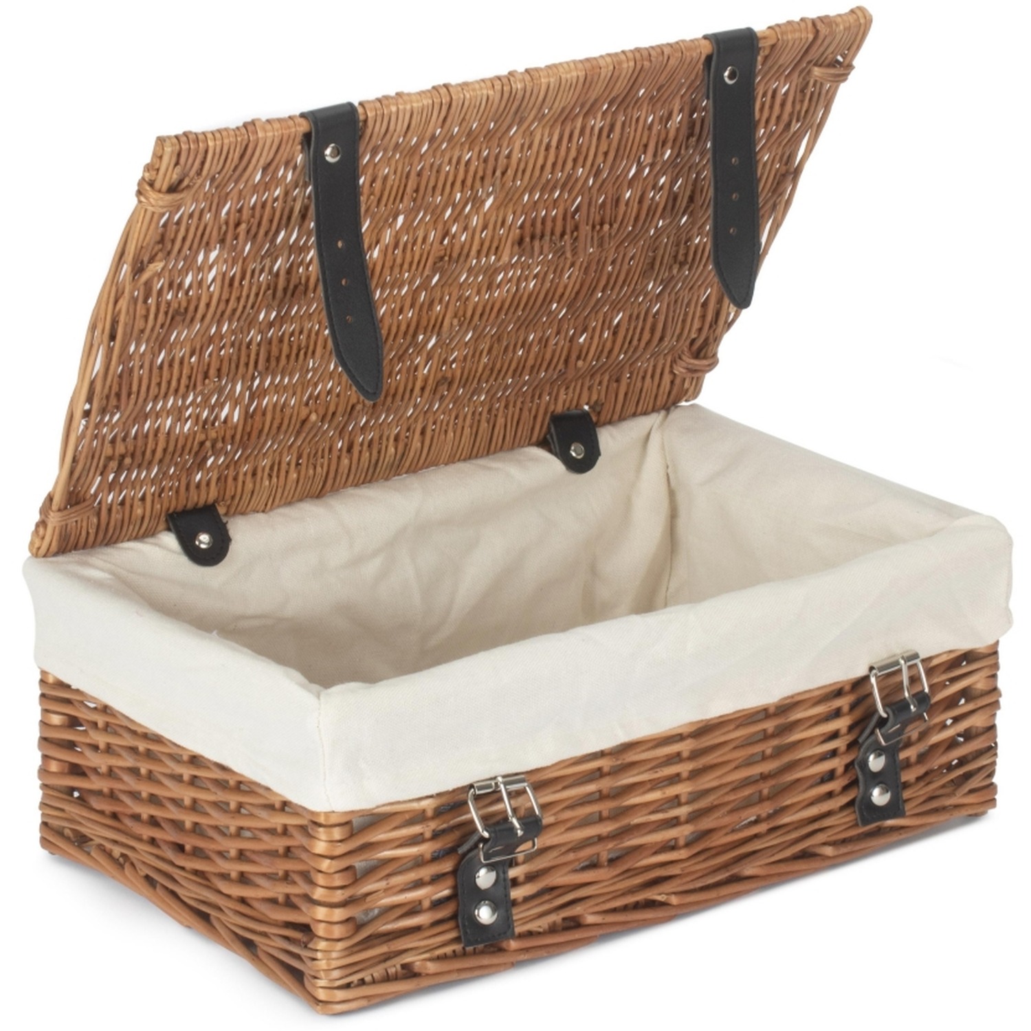 Double Steamed Empty Wicker Hamper Basket