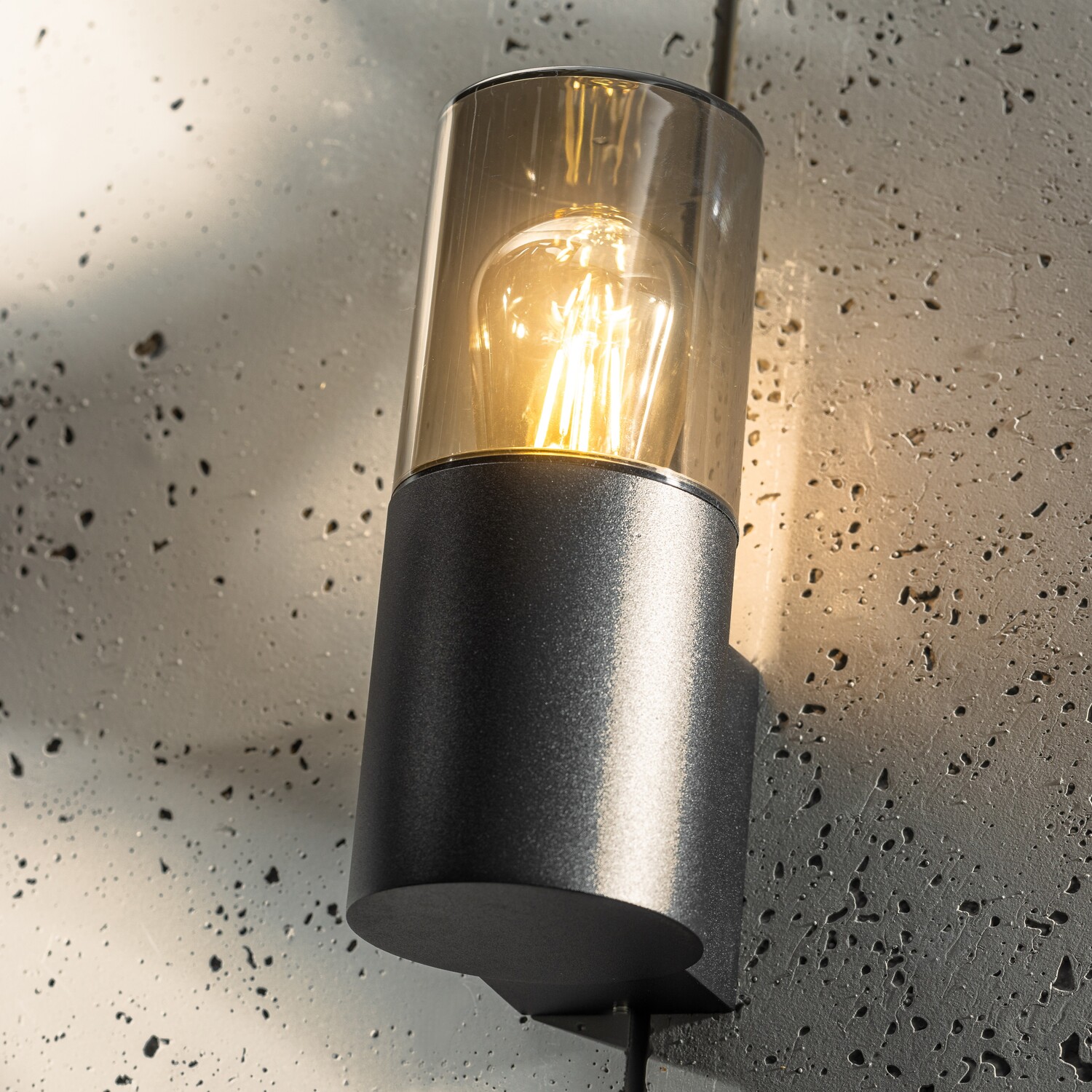 CGC BLUEBELL Black Outdoor Cylinder Wall Light