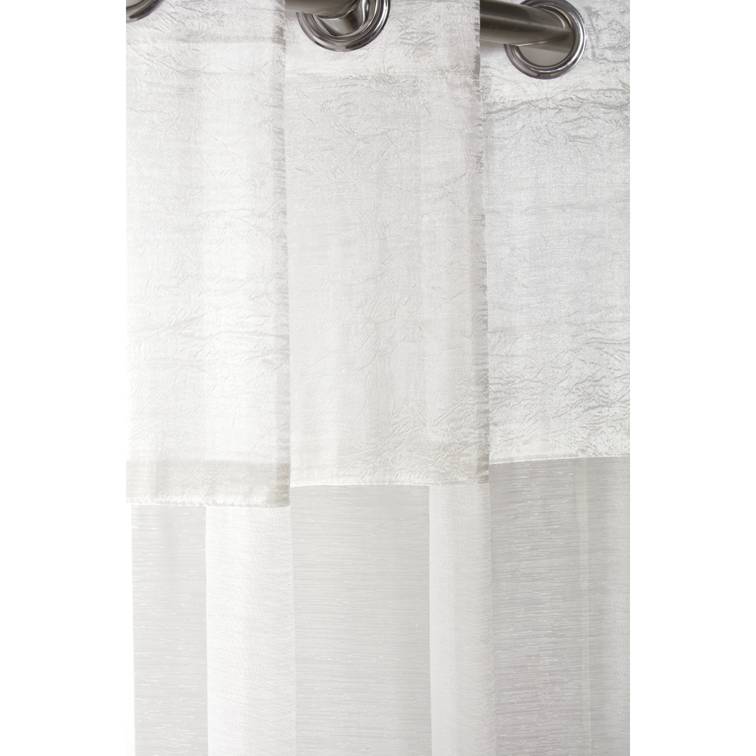 Crushed Velvet Eyelet Voile Curtains