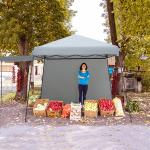 Costway 10 x 10FT Instant Pop-up Canopy Tent-Grey