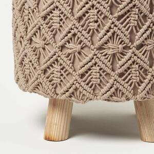 Indy Macrame Storage Footstool