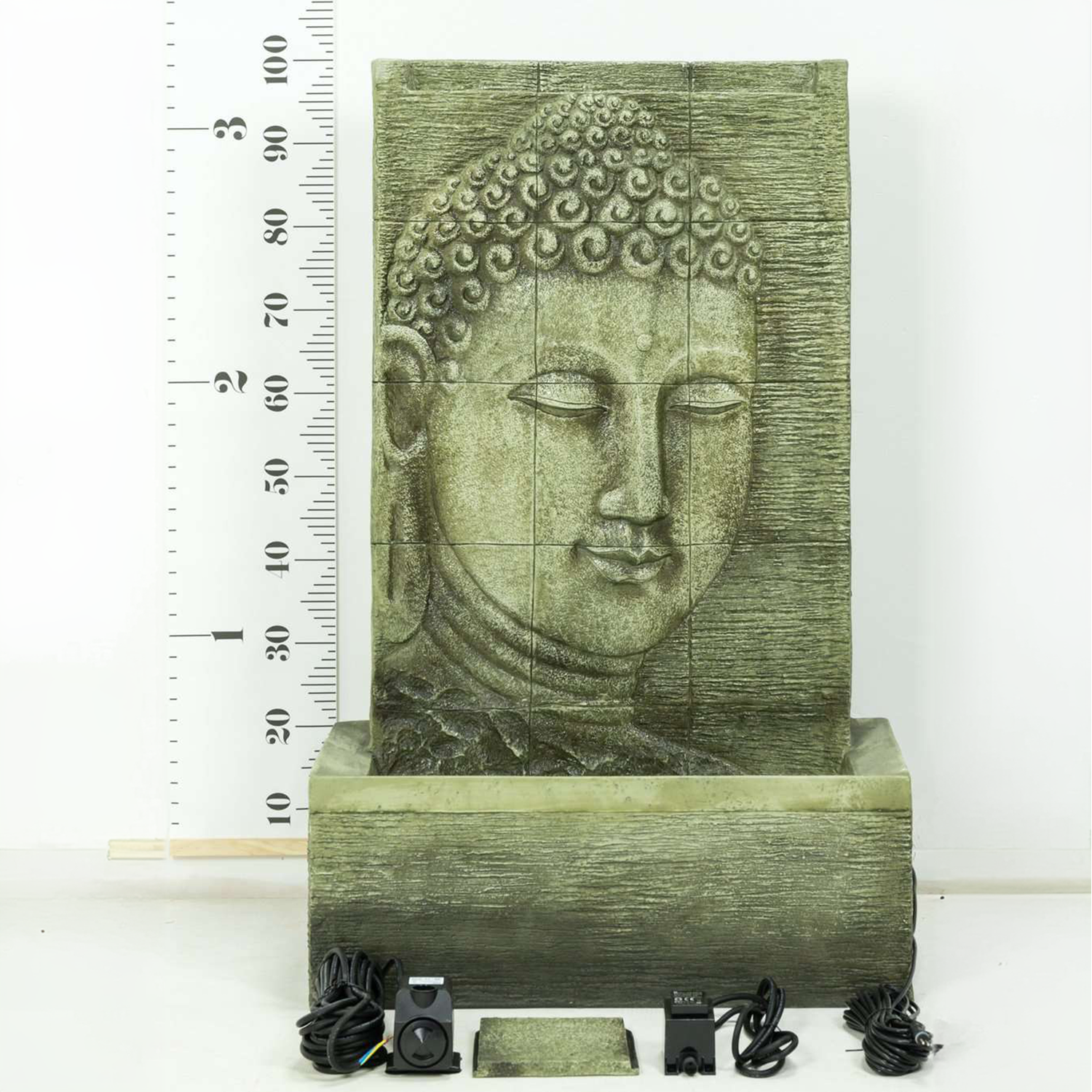 Nirvana Falls Buddha Face Water Feature with Lights