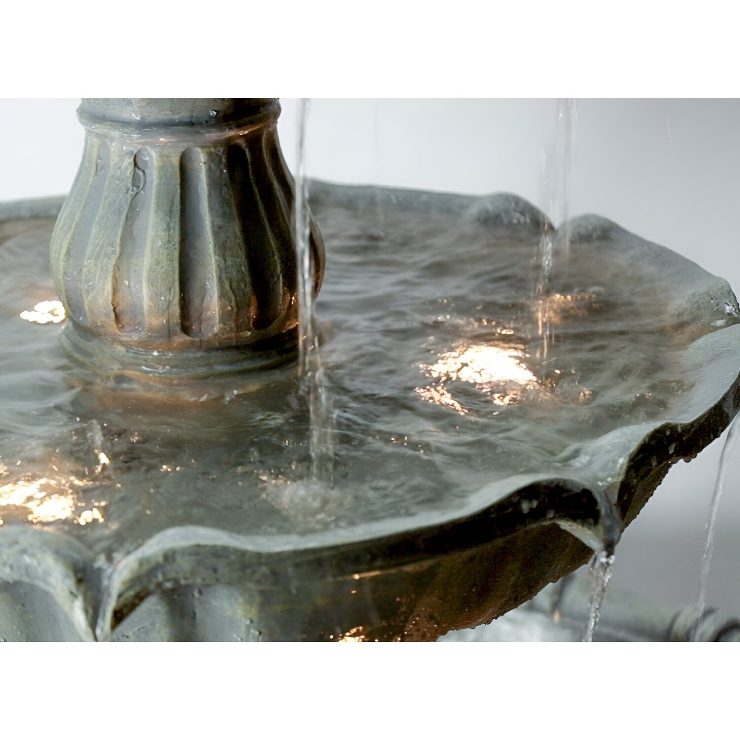 4 Tier Stone Effect Classical Water Feature with LEDs