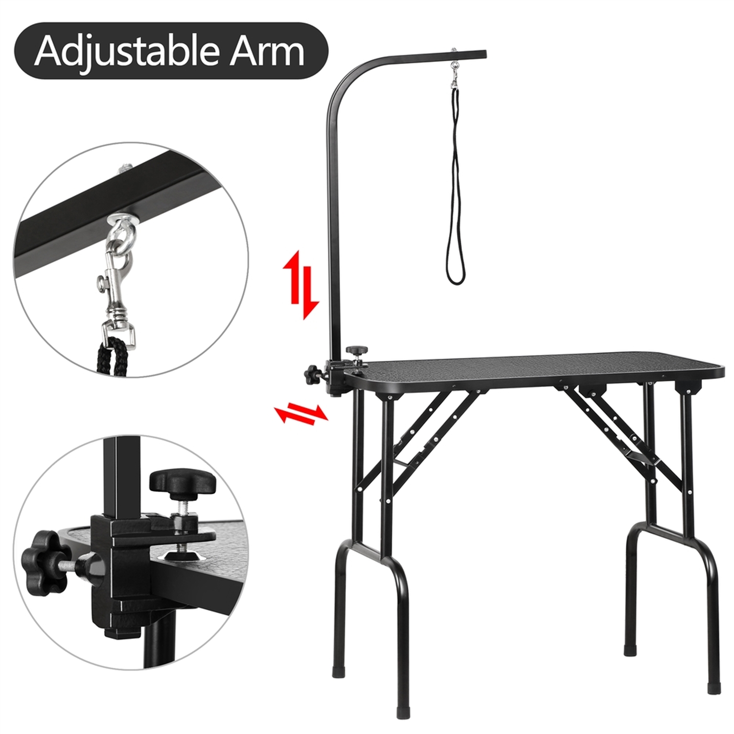 Pet Foldable Grooming Table with Loop Noose