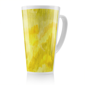 Yellow Watercolour Latte Mug