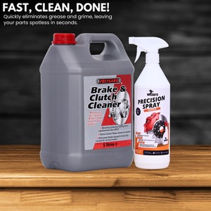 Clutch and Disc Brake Cleaner 5L with Degreaser Spray Bottle - Oil Dust ...