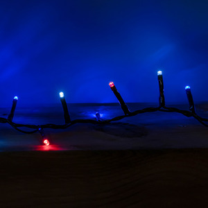 37.5m 1500 LED Christmas String Lights in Blue, Red and White