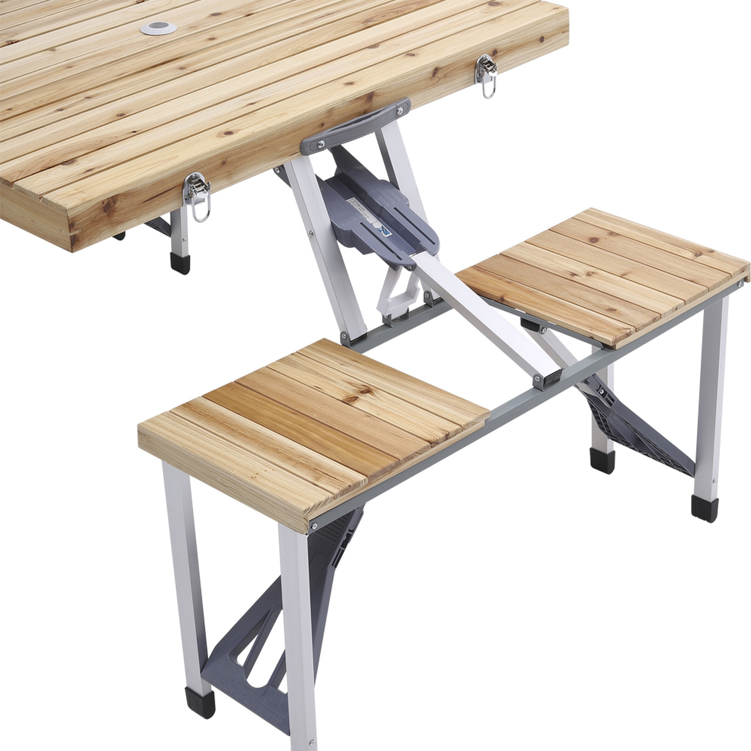 Portable Foldable Camping Table Benches Set